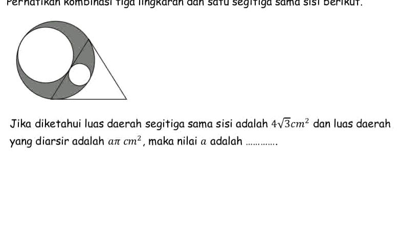 Perhatikan kombinasi tiga lingkaran dan satu | StudyX