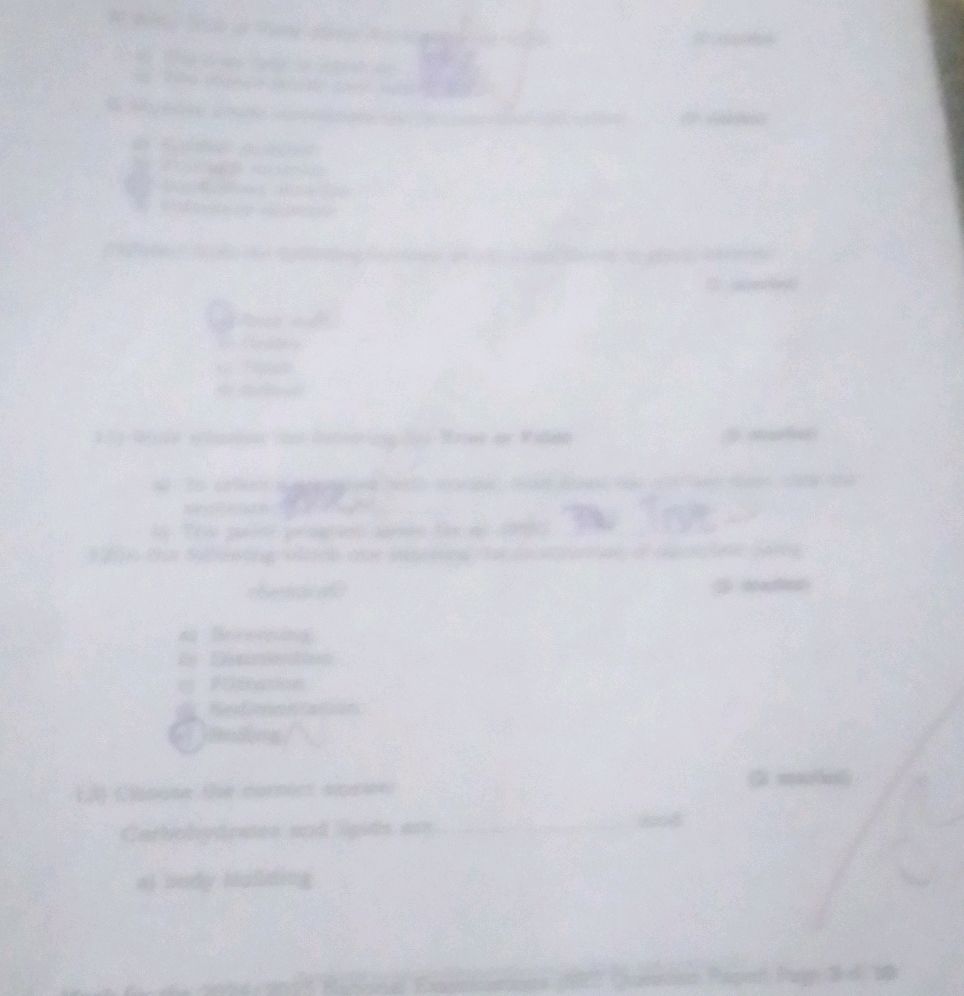 Fill in the following blank for True or | StudyX