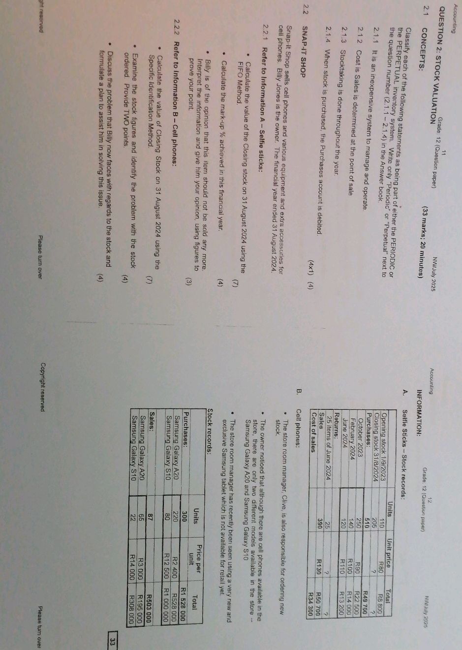 2. 1 CONCEPTS: Classify each of the | StudyX