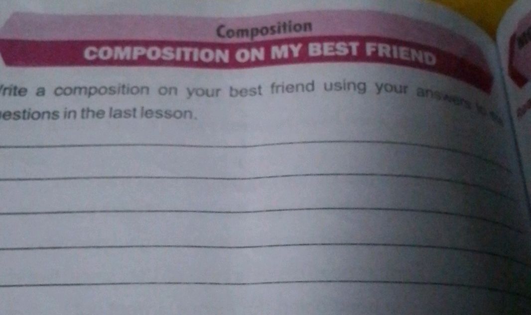 Write a composition on your best friend