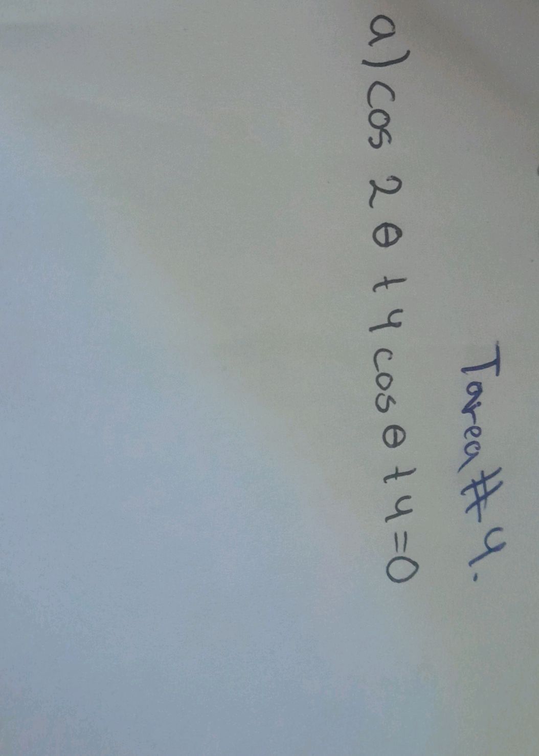 Solving Trigonometric Equation cos 2θ + y | StudyX