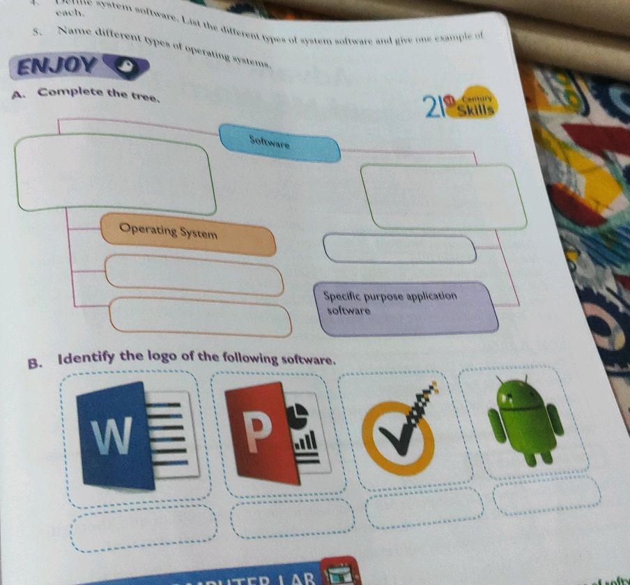 A. Complete the tree. B. Identify the logo | StudyX