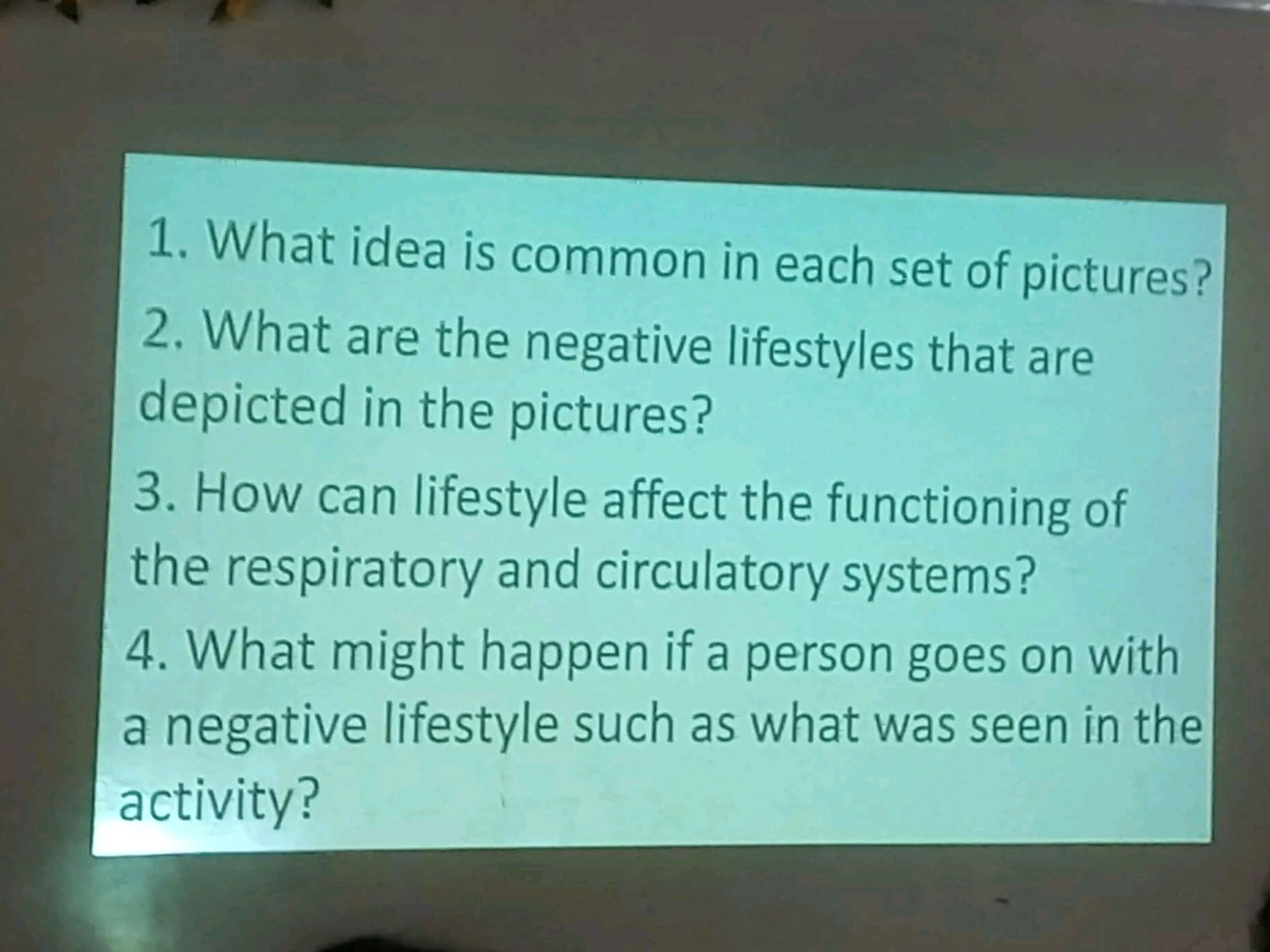 1. What idea is common in each set of | StudyX
