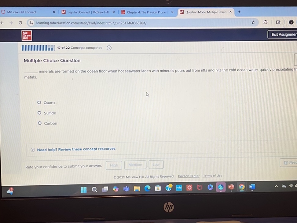 Multiple Choice Question _____ minerals are | StudyX