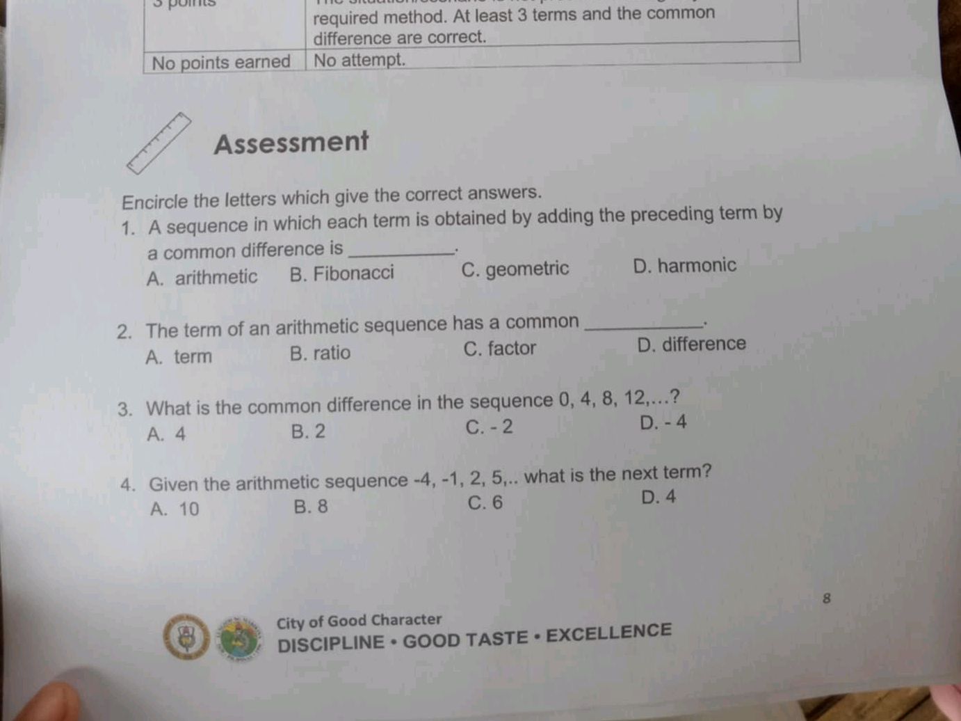 Encircle the letters which give the correct | StudyX