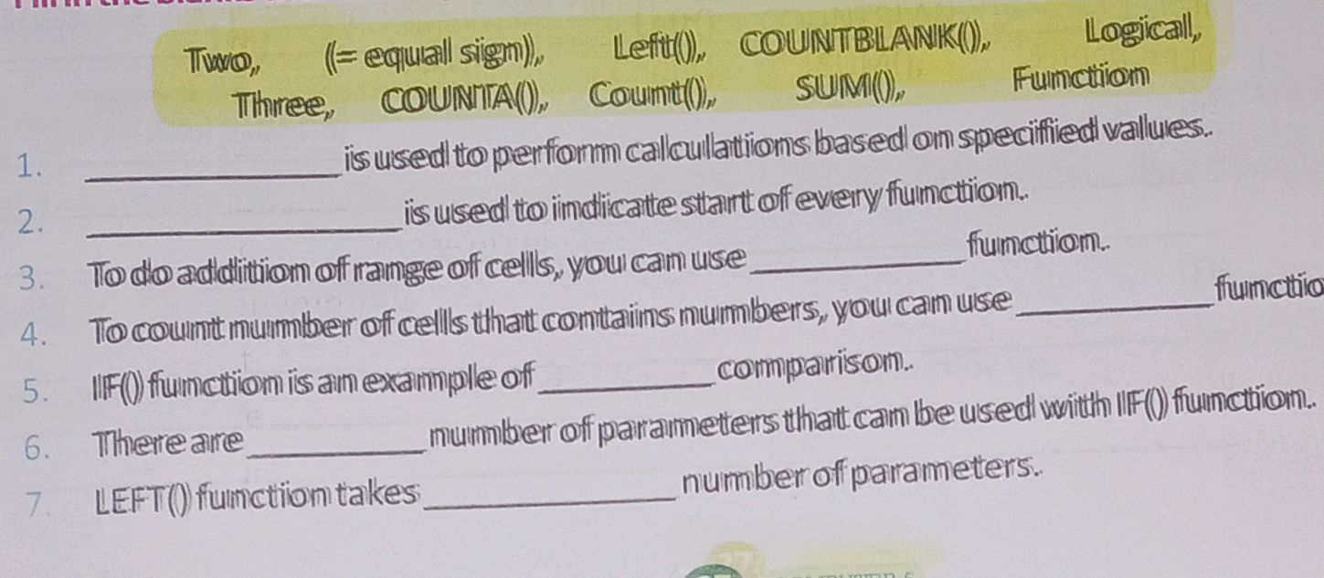 1. is used to perform calculations based | StudyX