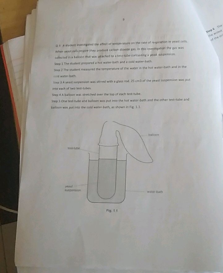 Q1 A student investigated the effect of | StudyX