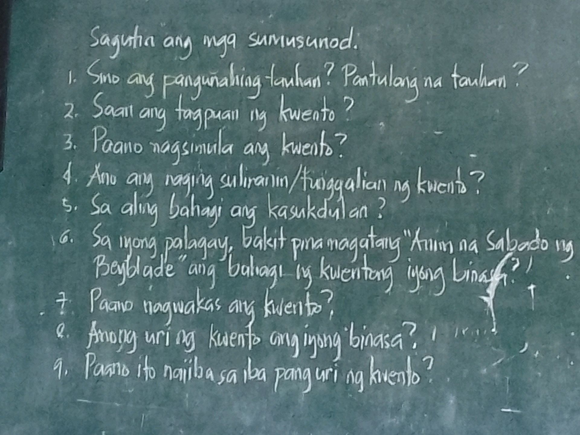 Sagutin ang mga sumusunod. 1. Sino ang | StudyX