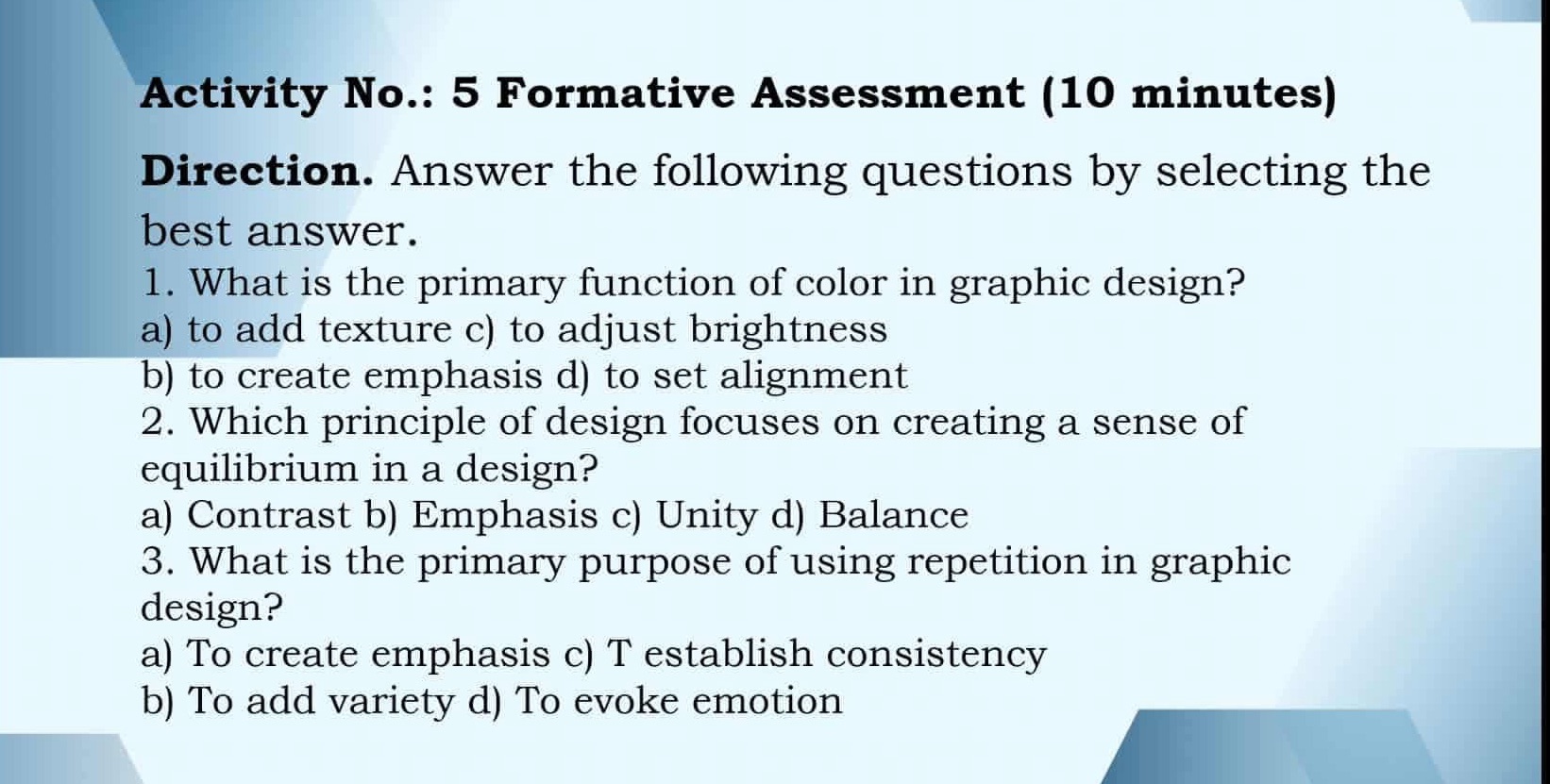What is the primary function of color in