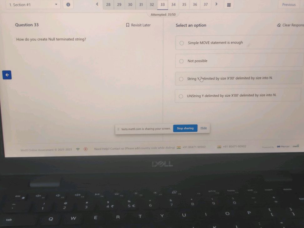 How do you create Null terminated string? | StudyX