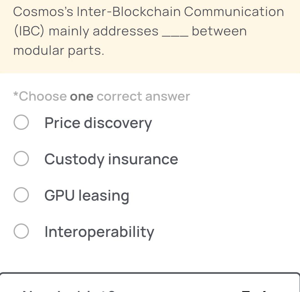 Cosmos's Inter-Blockchain Communication | StudyX