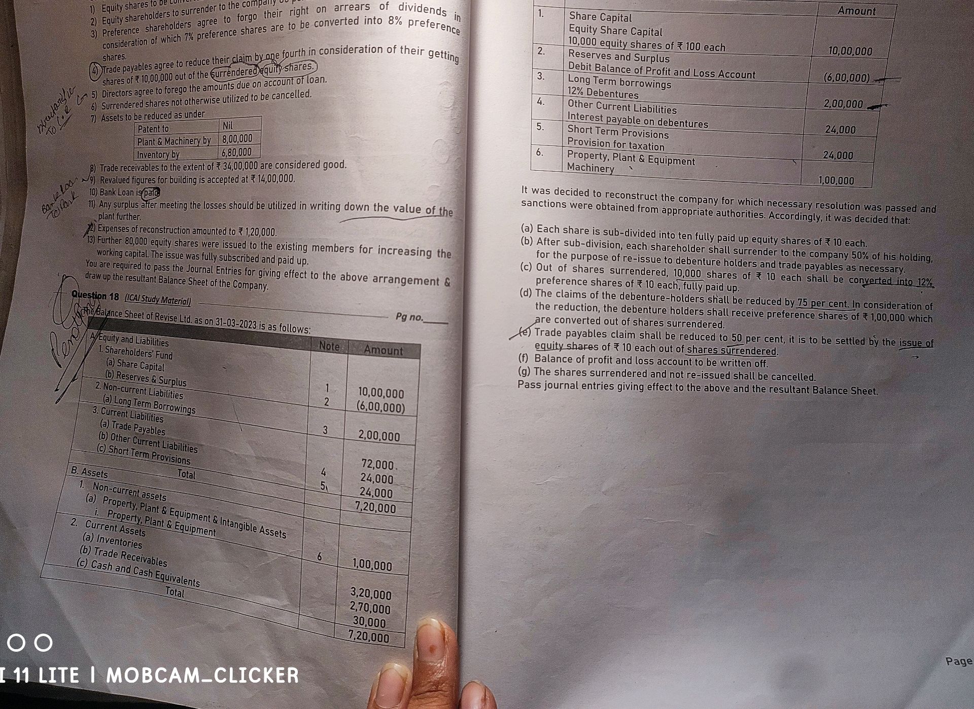 Question 18 (ICAI Study Material) The