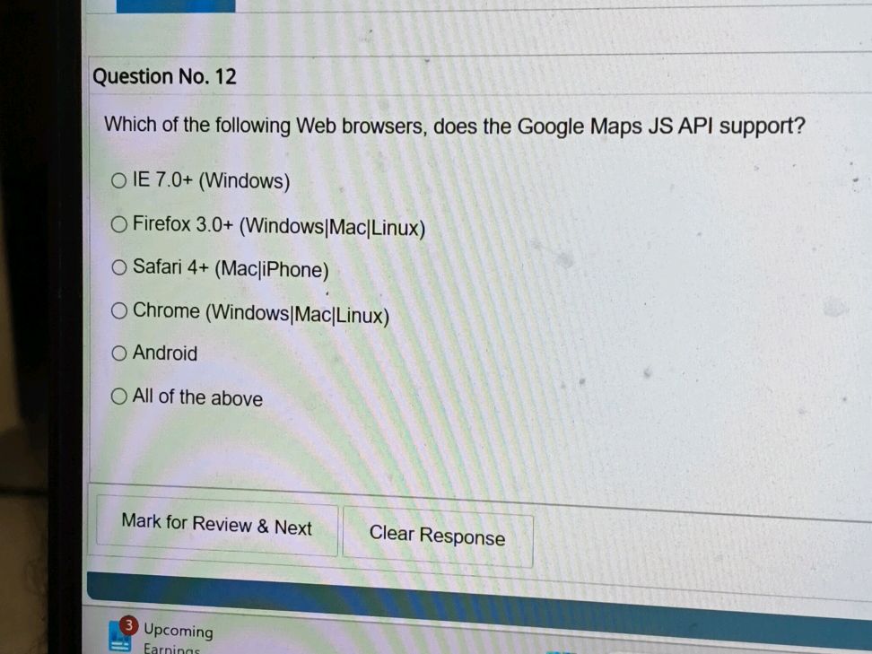 Question No. 12 Which of the following Web | StudyX