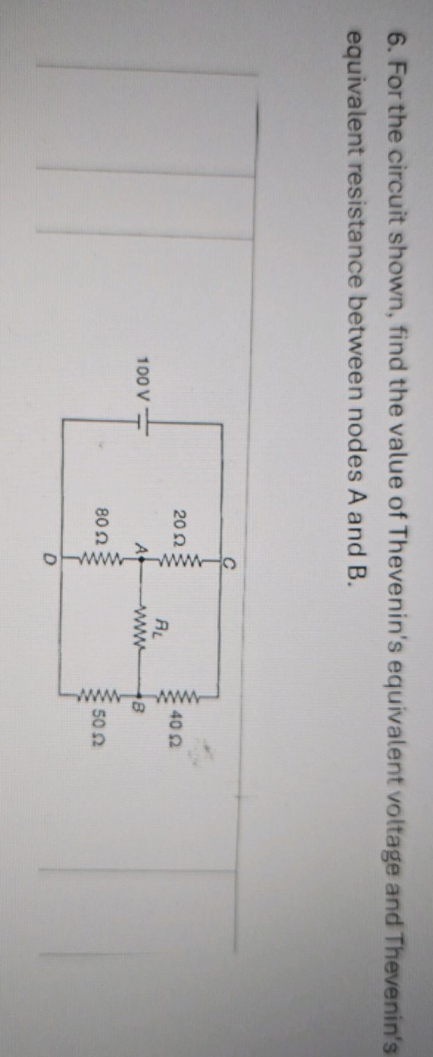 6. For the circuit shown, find the value of | StudyX