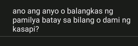 ano ang anyo o balangkas ng pamilya batay sa
