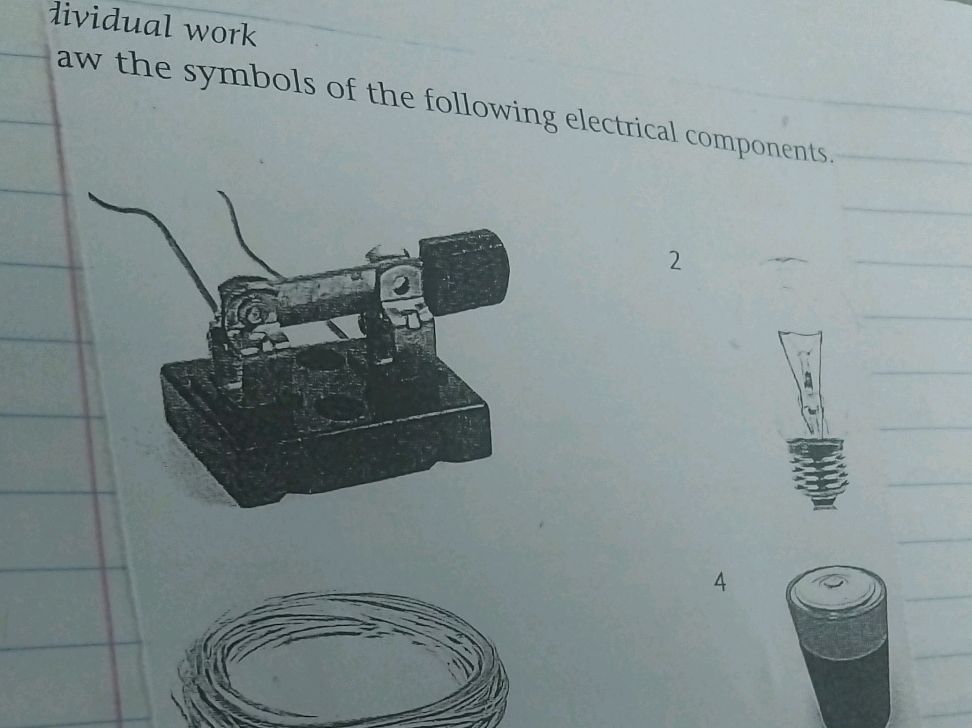 Draw the symbols of the following electrical | StudyX