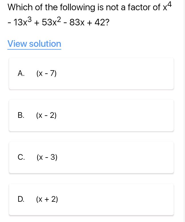 Which of the following is not a factor of