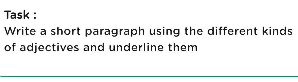 Task : Write a short paragraph using the | StudyX