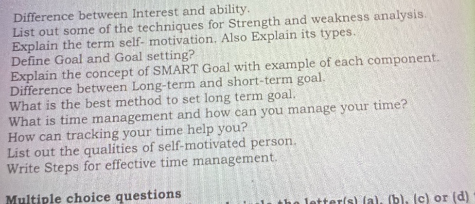 Difference between Interest and ability. | StudyX