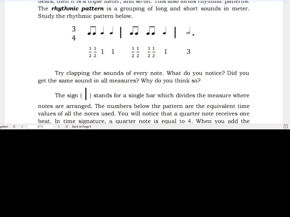 Study the rhythmic pattern below. 3/4 ♪ ♪ | StudyX