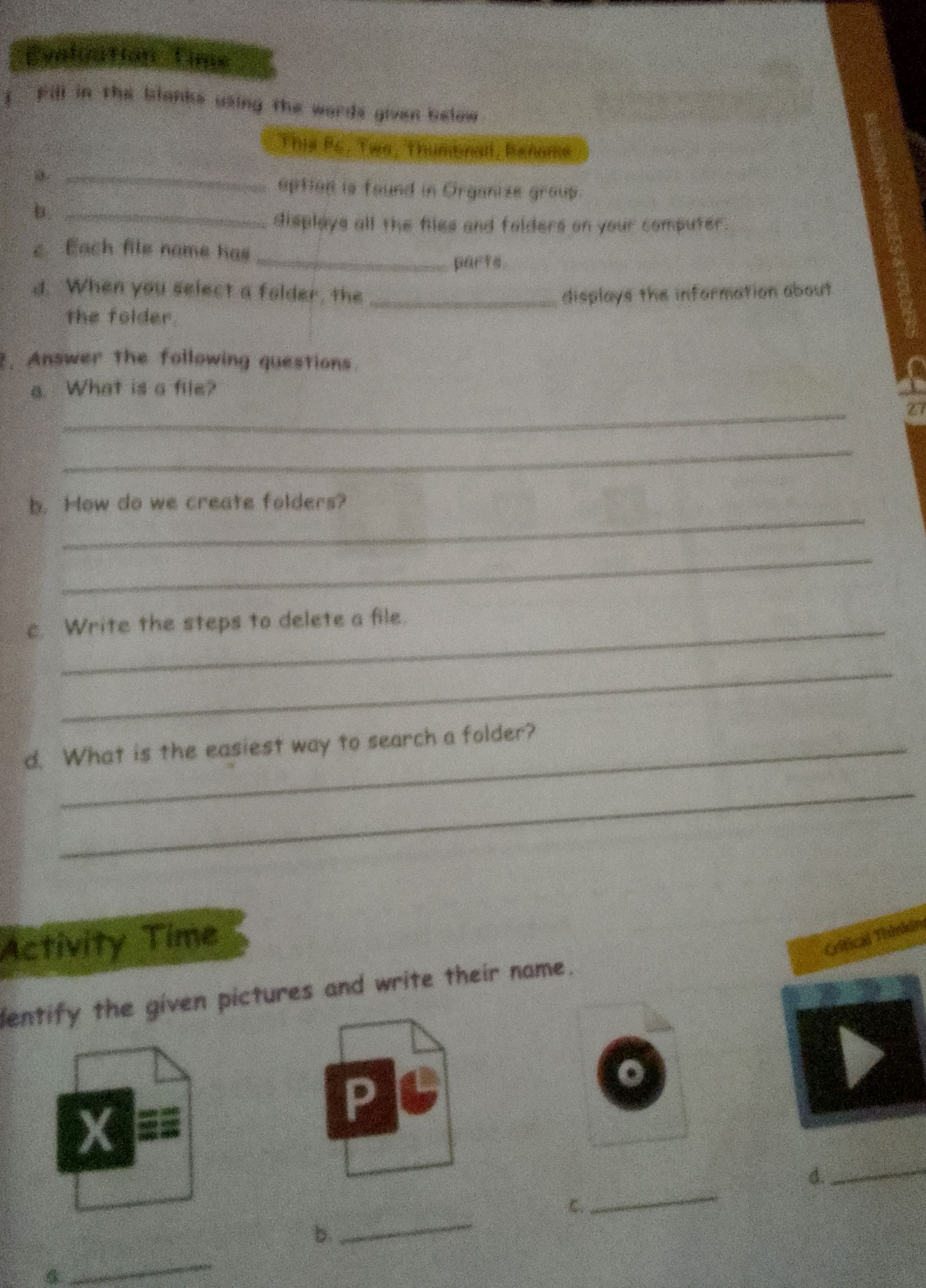 1. Fill in the blanks using the words given | StudyX