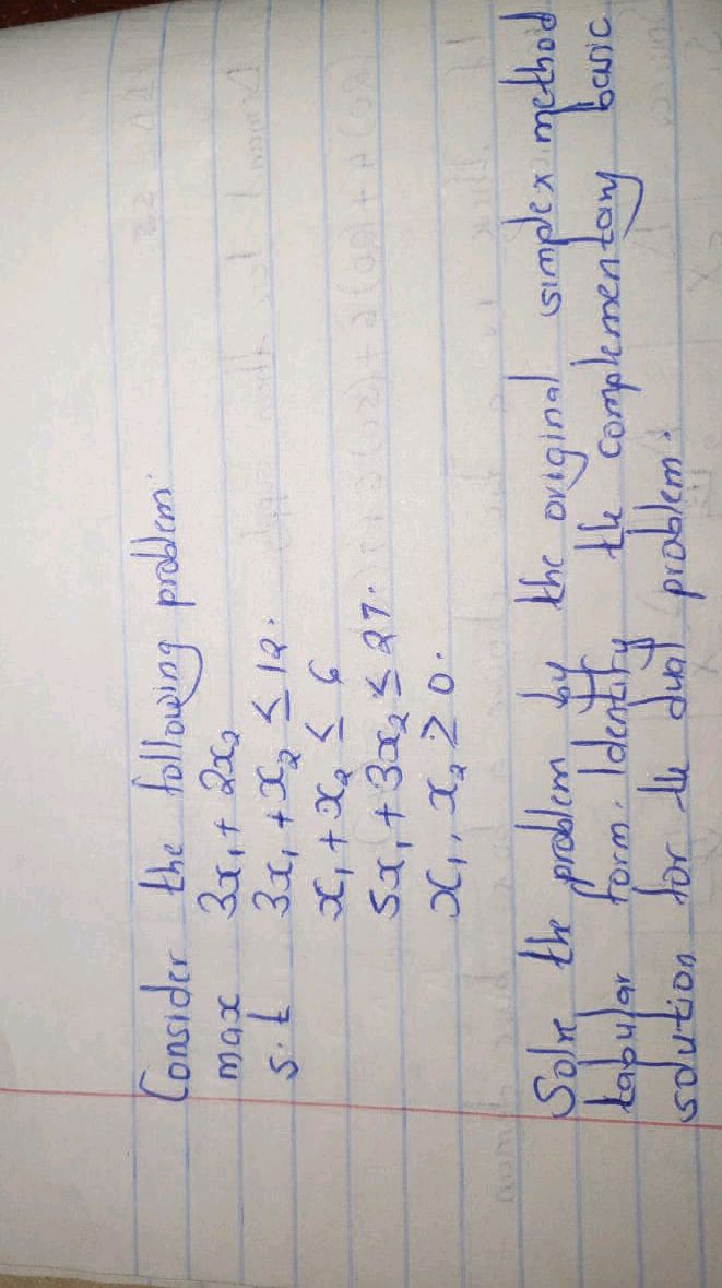 Consider the following problem. max $3x_1 + | StudyX