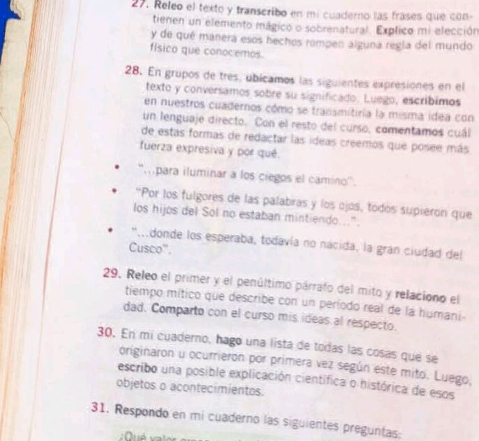 Releo el texto y transcribo en mi cuaderno