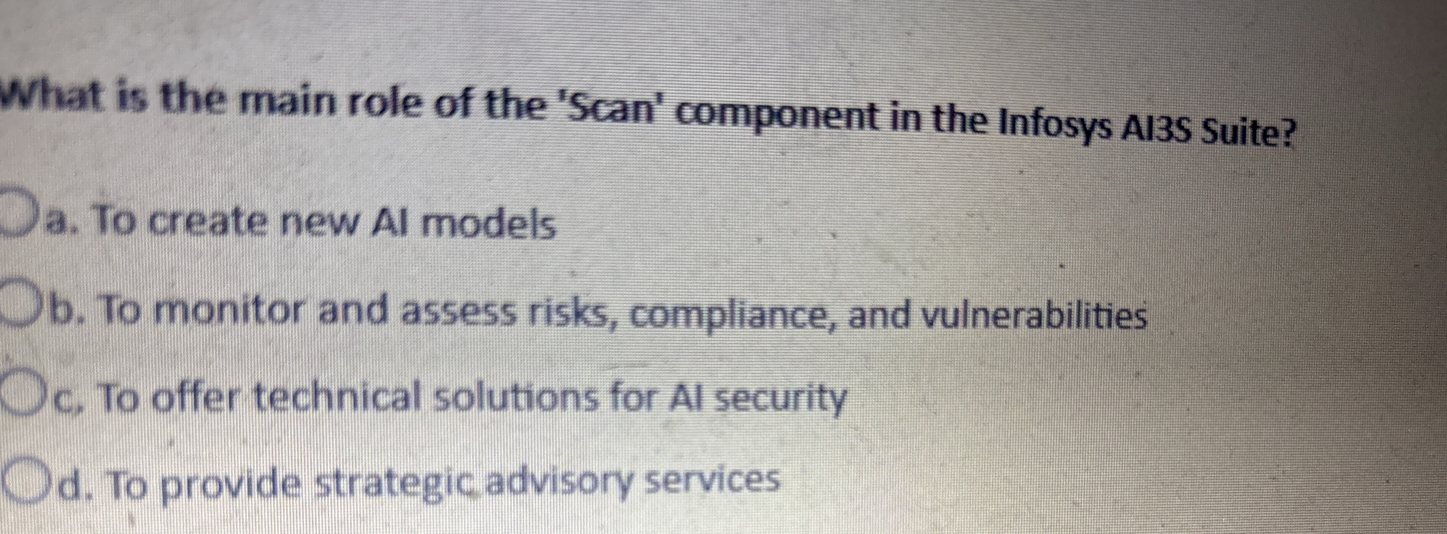 What is the main role of the 'Scan' | StudyX