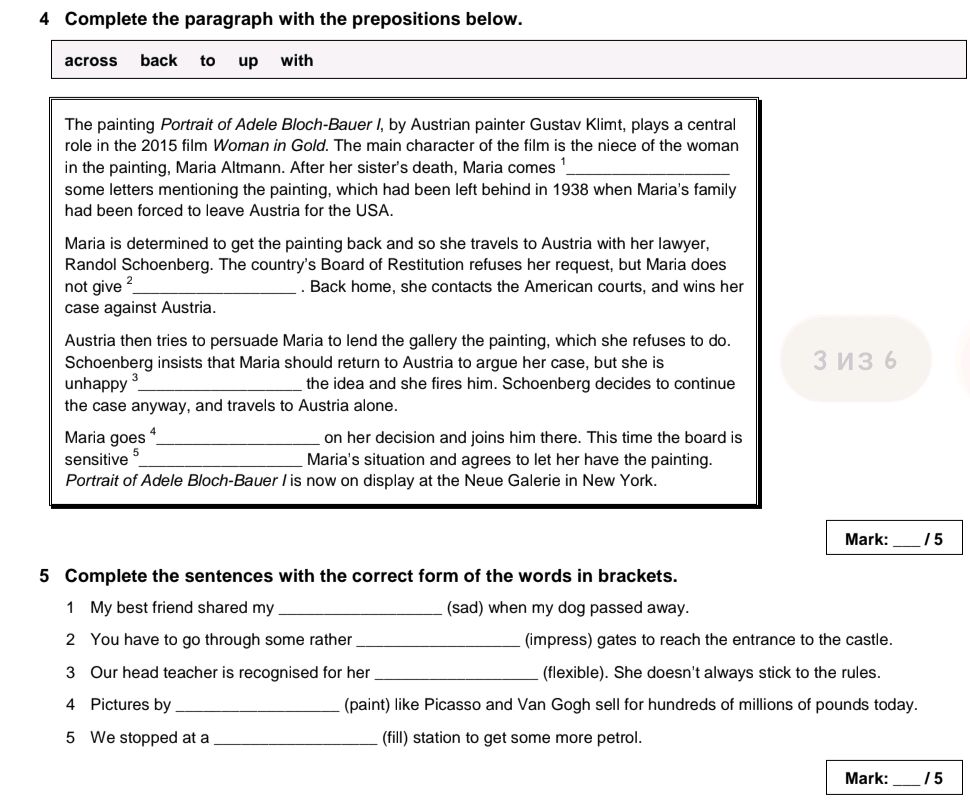 4 Complete the paragraph with the | StudyX