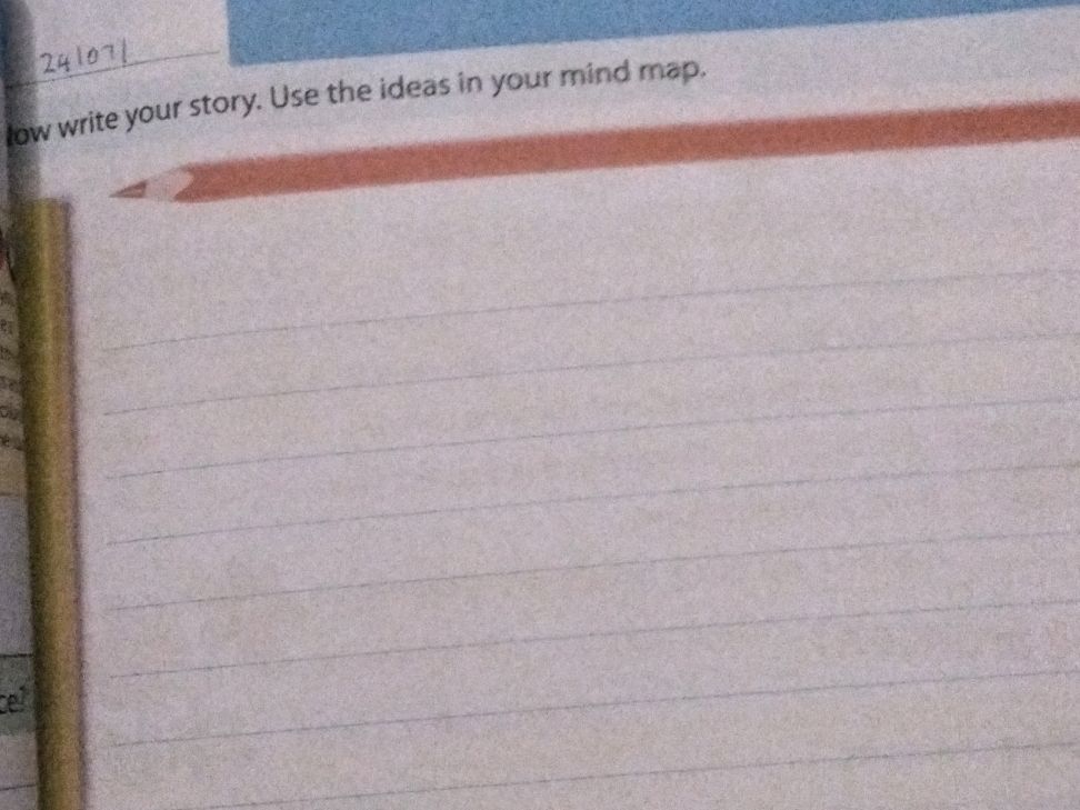 Write your story. Use the ideas in your mind