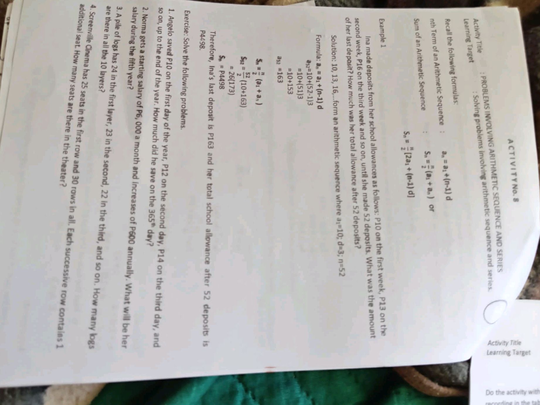 Recall the following formulas: nth Term of | StudyX