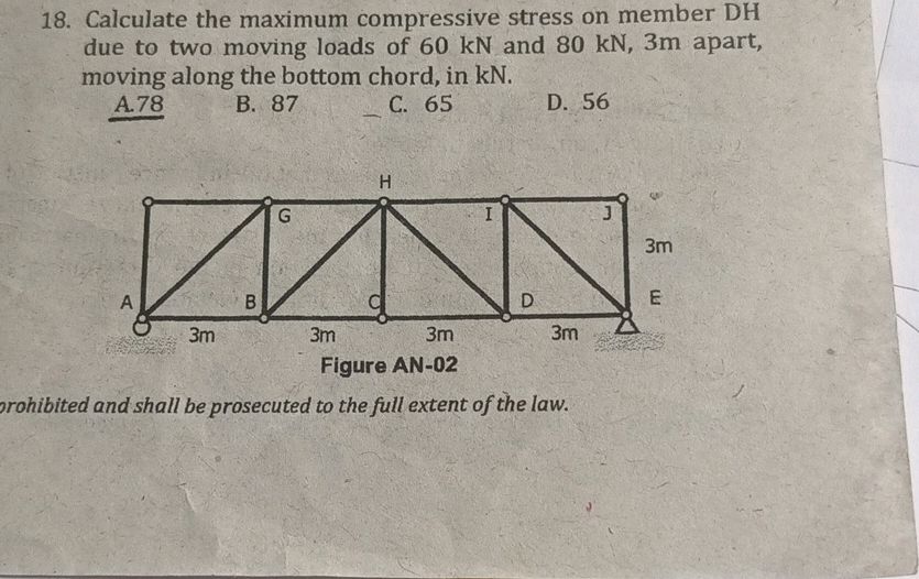 18. Calculate the maximum compressive stress | StudyX