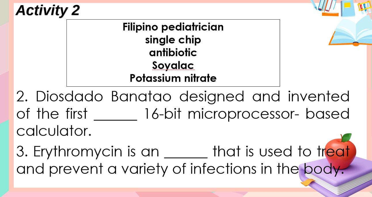 Filipino pediatrician single chip antibiotic | StudyX