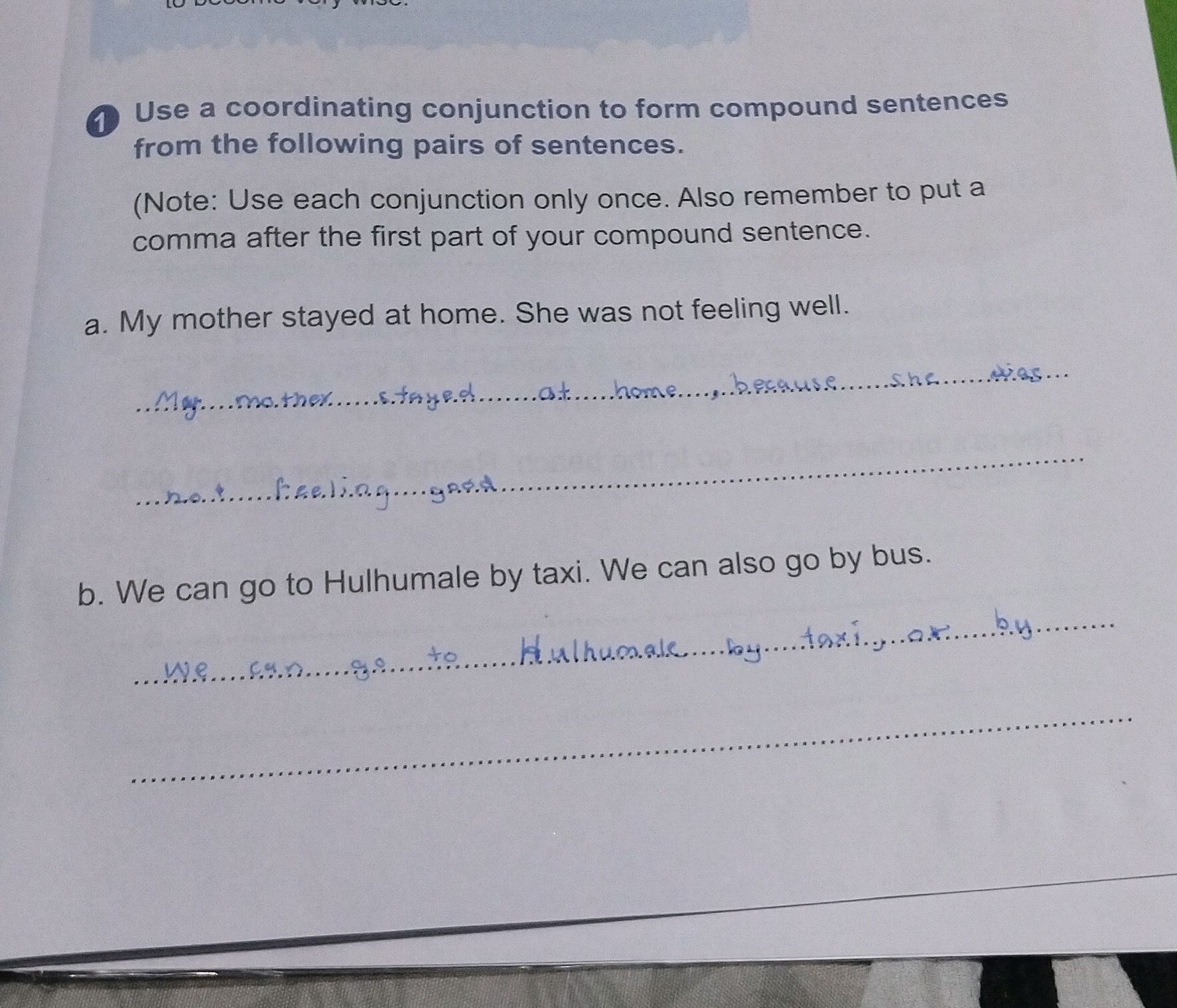 1 Use a coordinating conjunction to form | StudyX