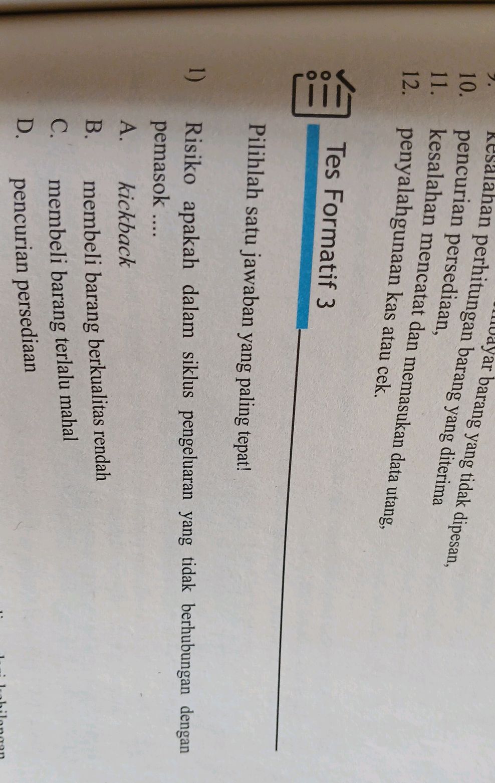 Pilihlah satu jawaban yang paling tepat! | StudyX