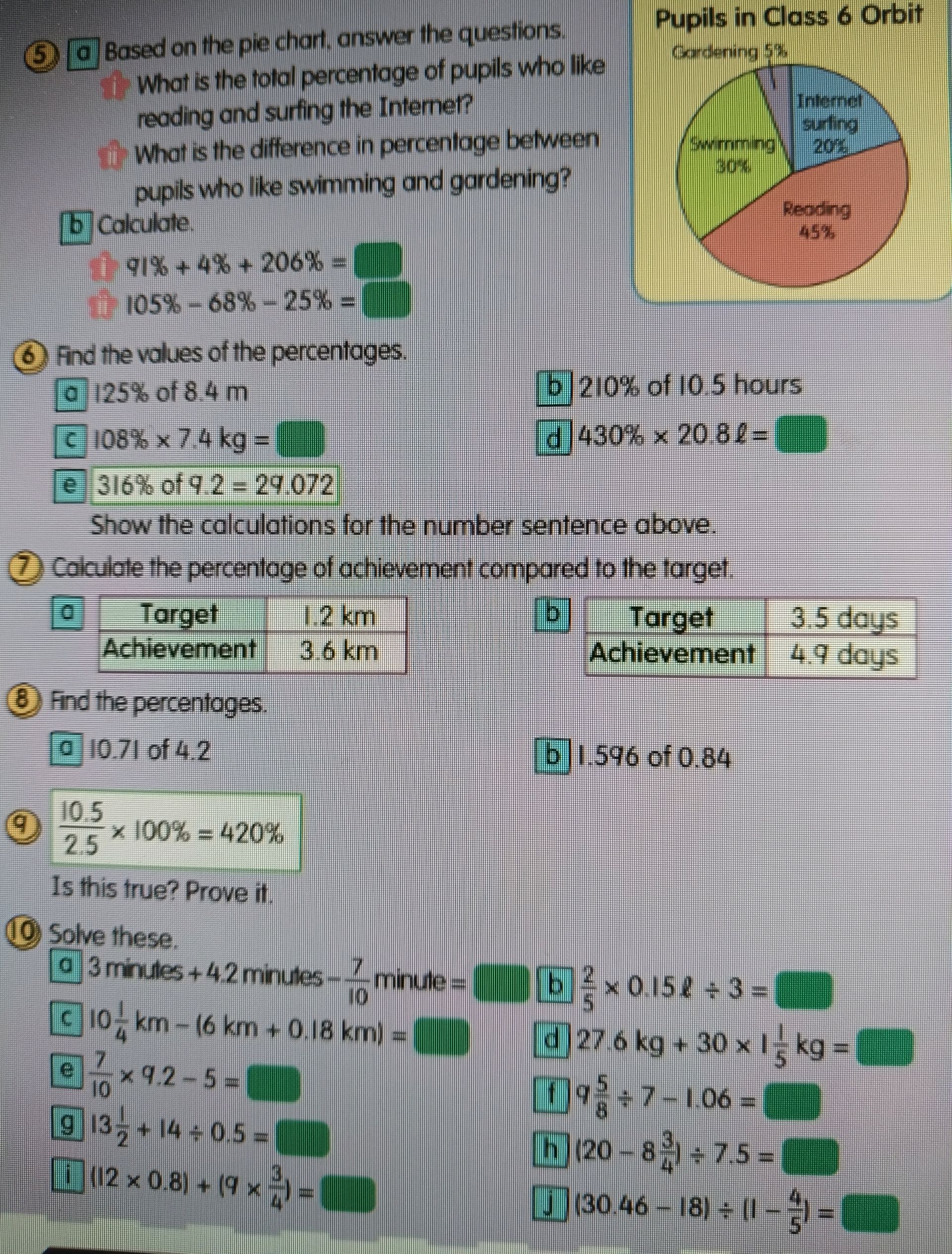 5 a Based on the pie chart, answer the | StudyX