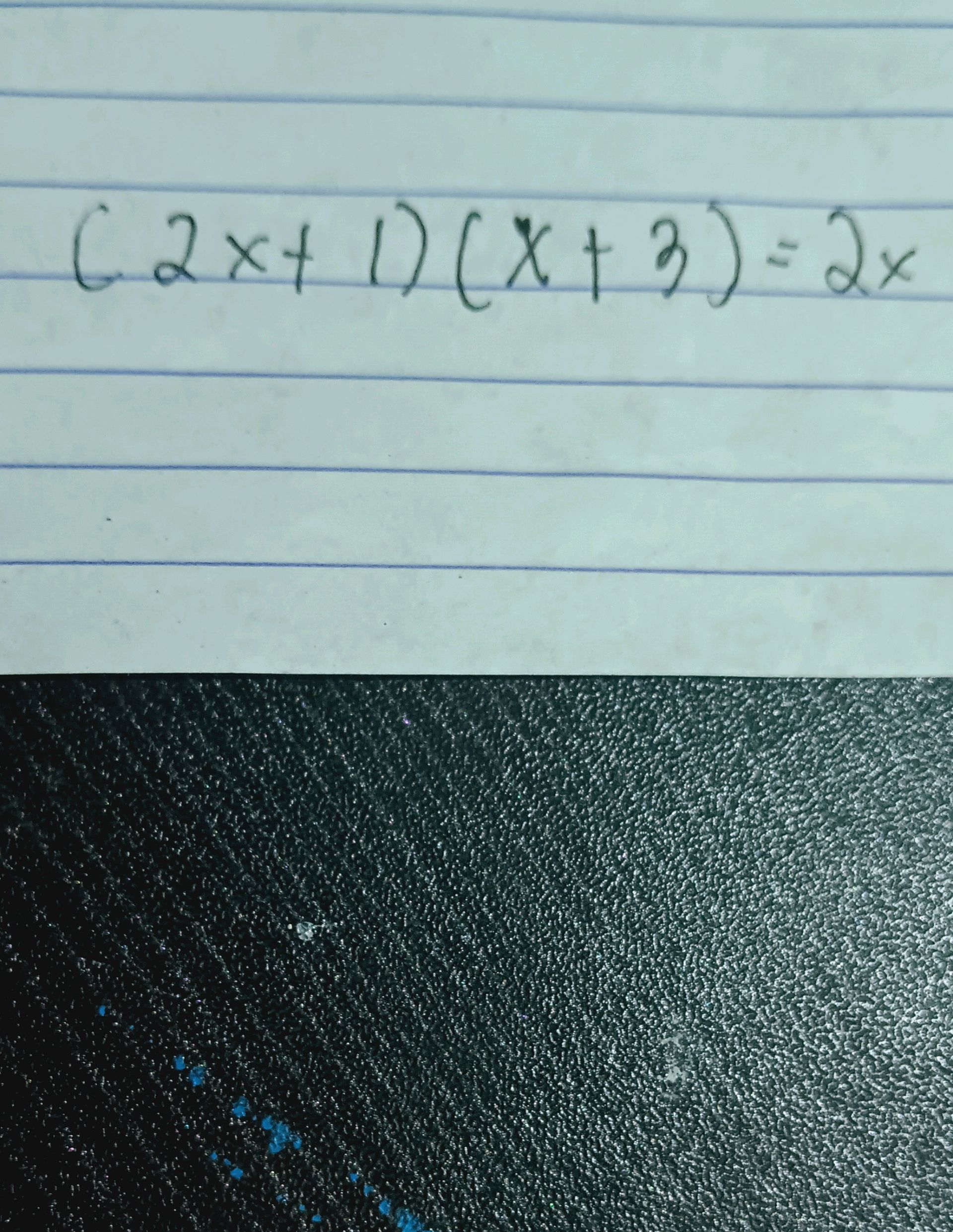 Solving Quadratic Equation: (2x + 1)(x + 3) | StudyX