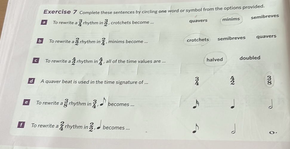 Exercise 7 Complete these sentences by | StudyX