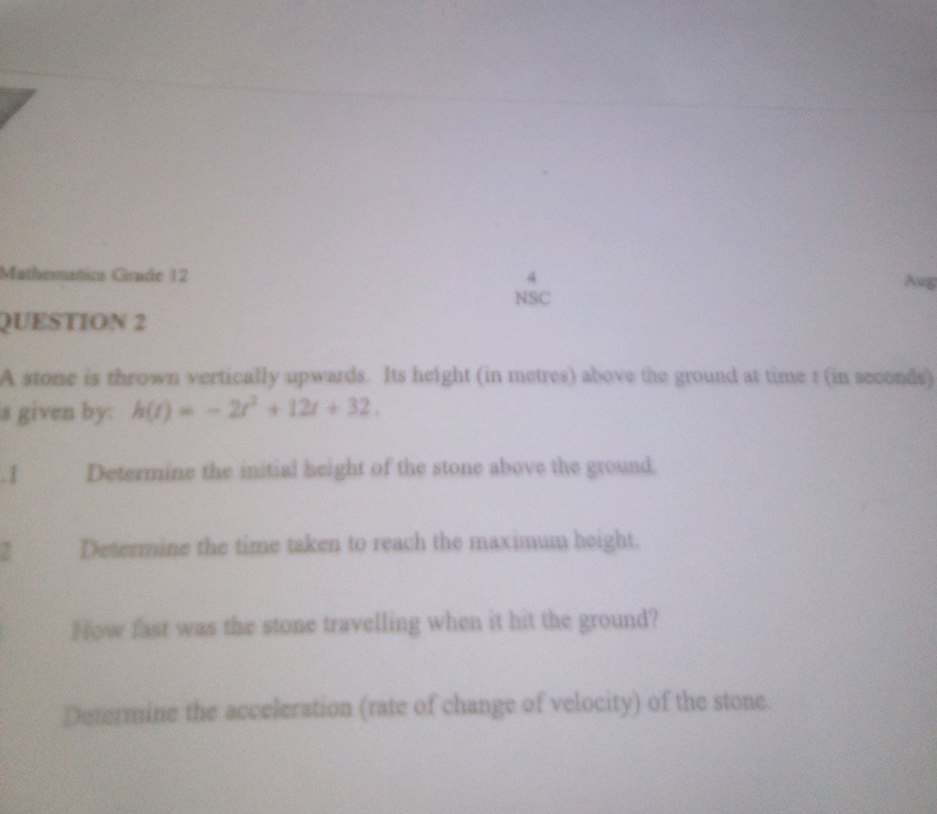 A stone is thrown vertically upwards. Its | StudyX