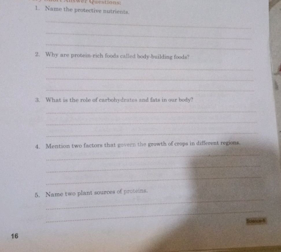 1. Name the protective nutrients. 2. Why | StudyX