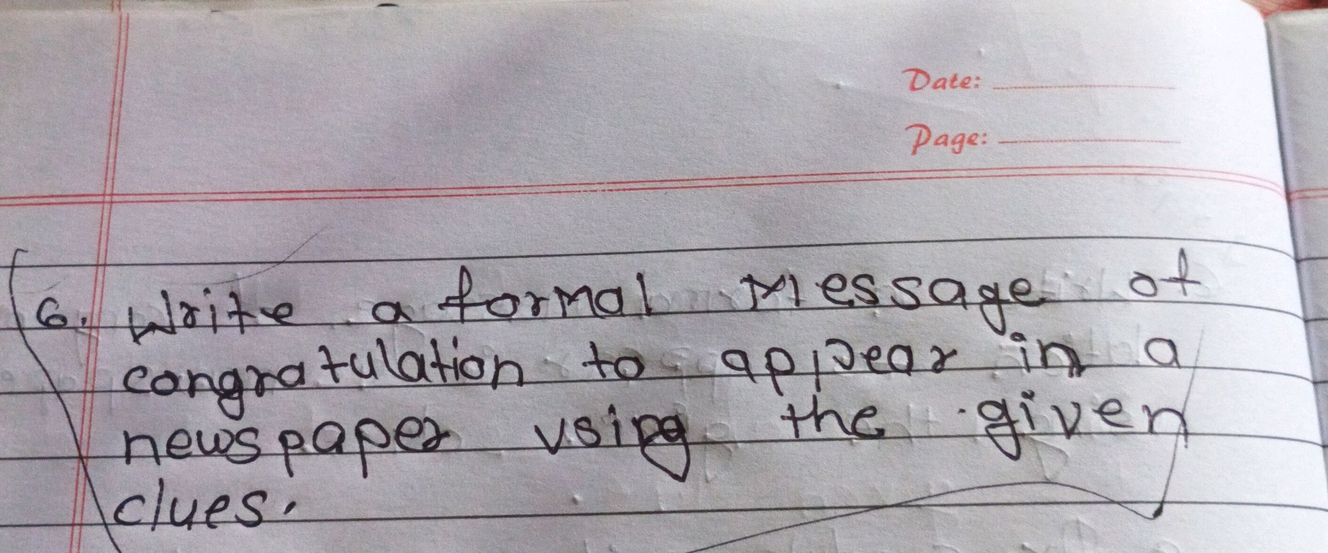 Write a formal message of congratulation to