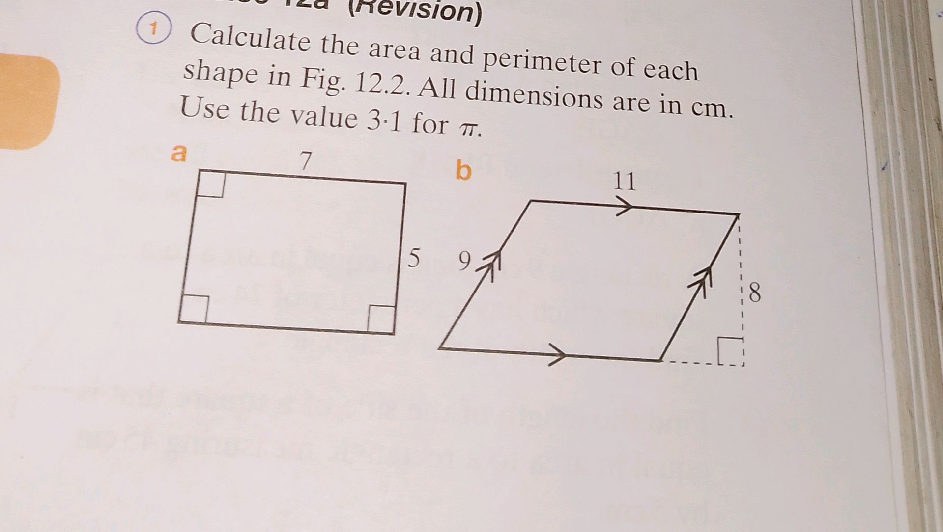 Calculate the area and perimeter of each | StudyX