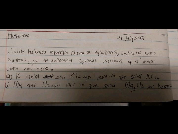 1. Write balanced chemical equations, | StudyX