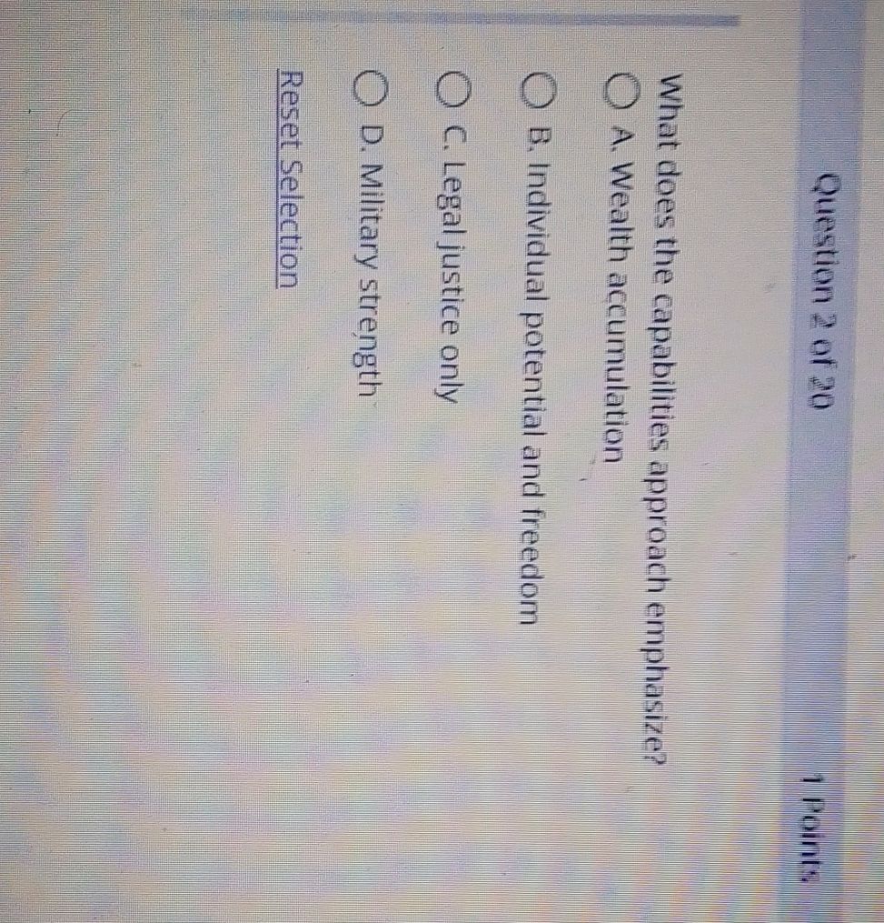 What does the capabilities approach