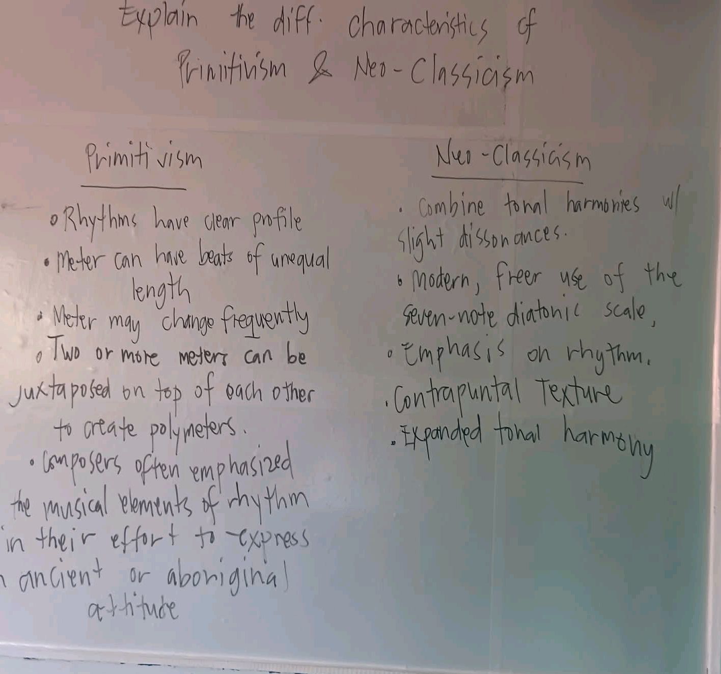 Explain the diff. characteristics of