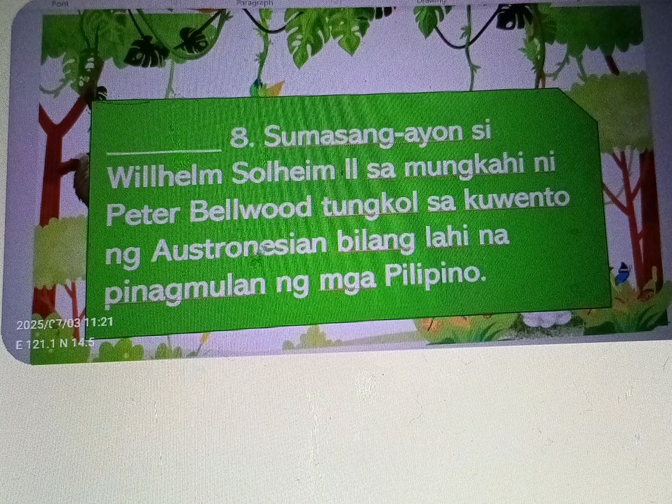 8. Sumasang-ayon si Willhelm Solheim II sa | StudyX