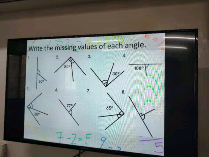 Write the missing values of each angle. 1. | StudyX