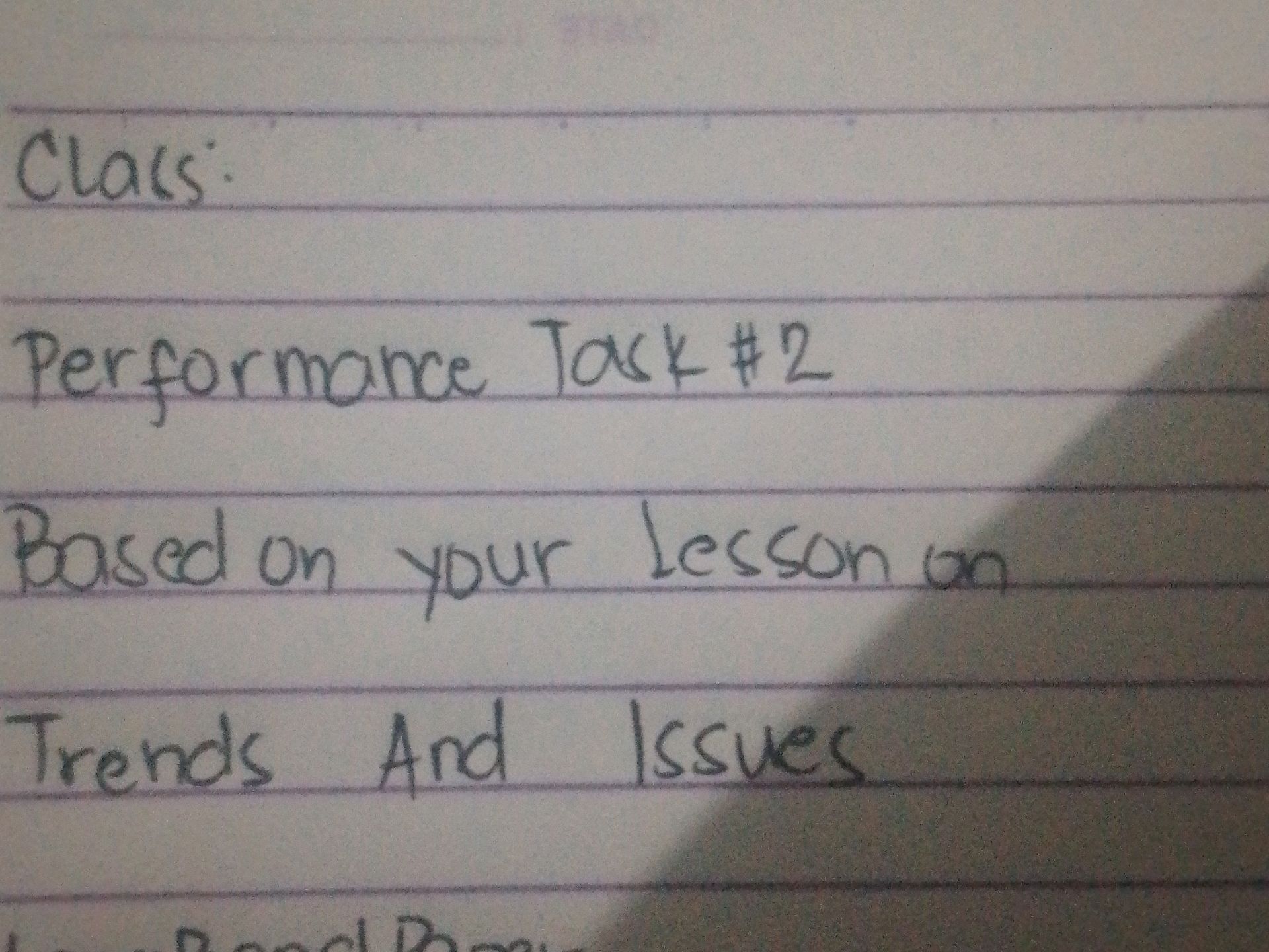 Performance Task #2 Based on your lesson on | StudyX