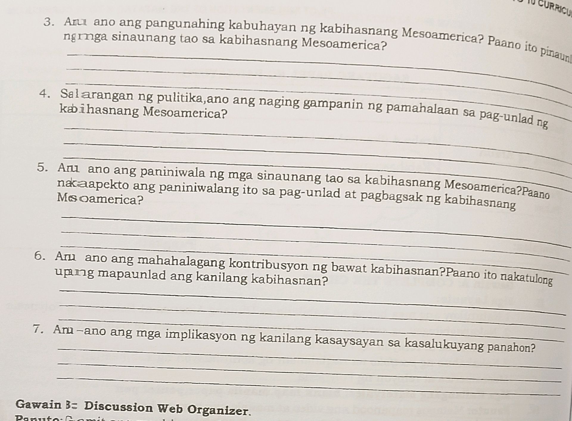 3. Anu ano ang pangunahing kabuhayan ng | StudyX