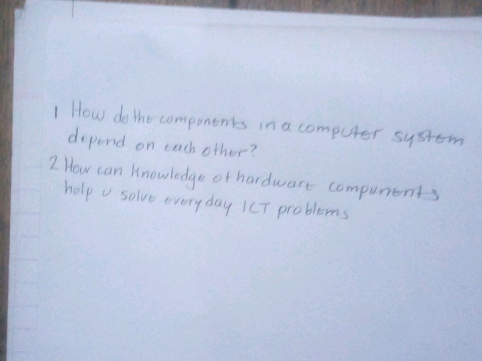 1 How do the components in a computer system | StudyX